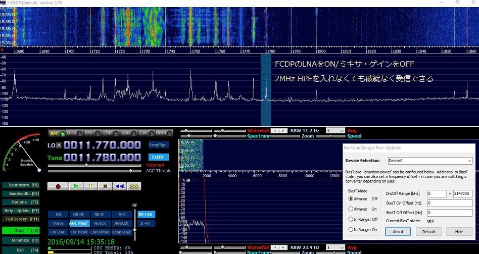 FUNcube Dongle Pro+ : kerokeronyororoのblog