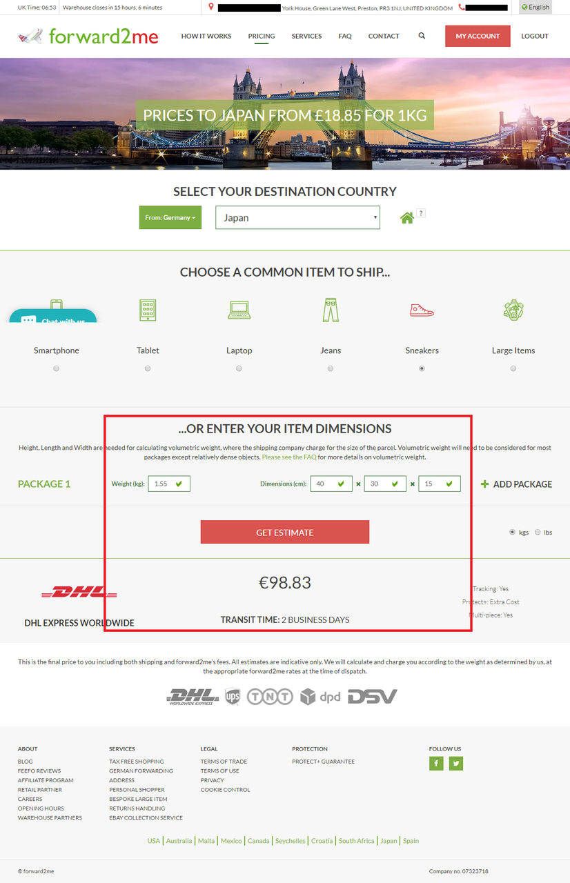 KICKS'N ROLL : 【EU転送 ドイツ編】forward2me 使ってみた【海外通販】