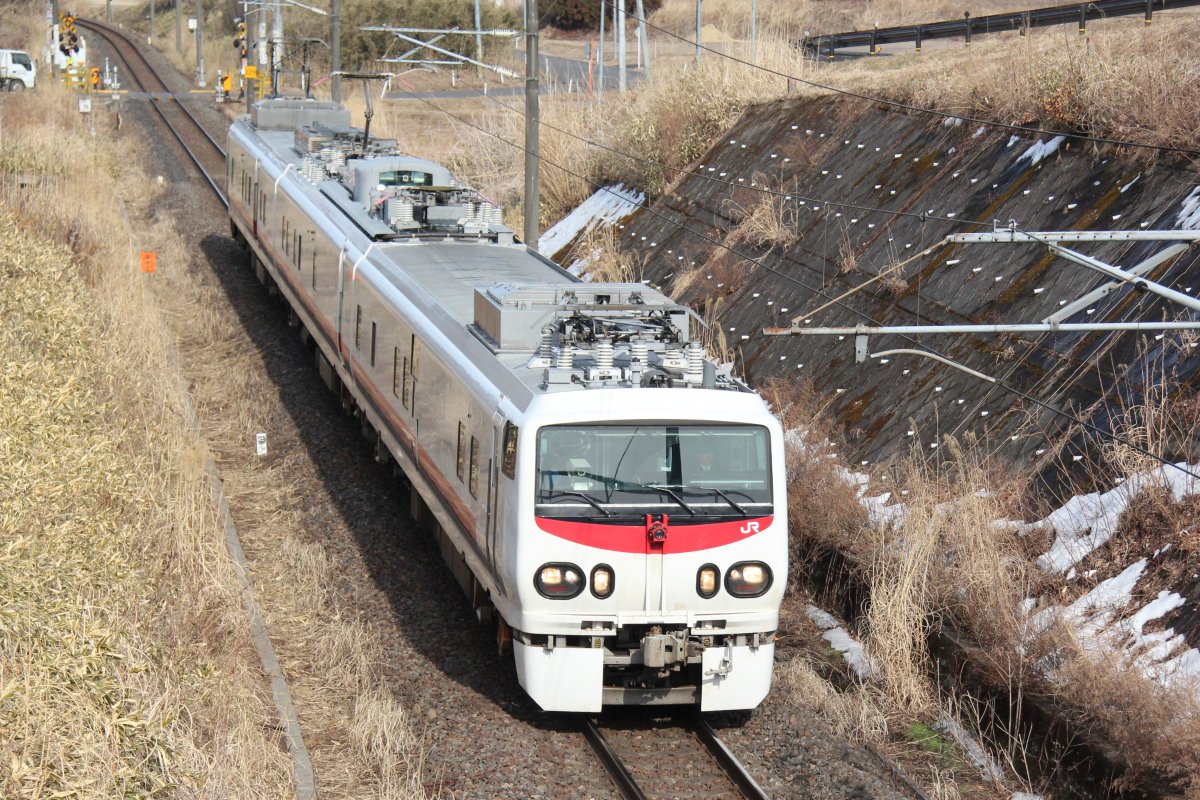 E531系K401編成KY入場 と 検測車E491系 : 鉄道･･と にゃんこ･･･と