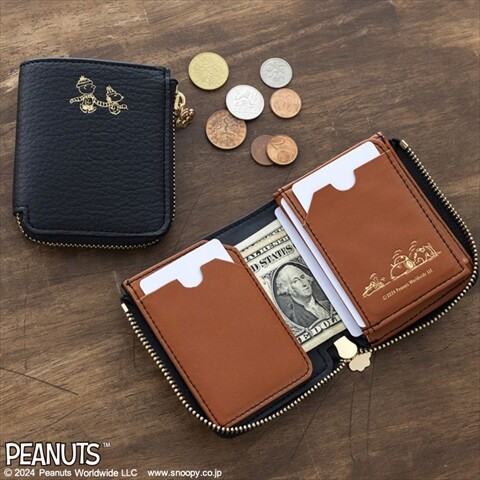 【新刊情報】SNOOPY YEAR OF THE SNAKE COMPACT WALLET BOOK BLACK - ブランドコラボ付録の詳細画像
