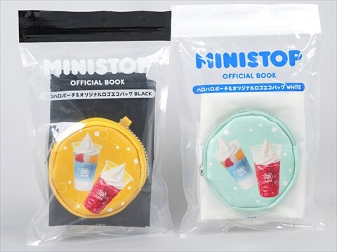 MINISTOP OFFICIAL BOOK ハロハロポーチ＆オリジナルロゴエコバッグ 全2種 WHITE／BLACK - ブランドコラボ付録 ...