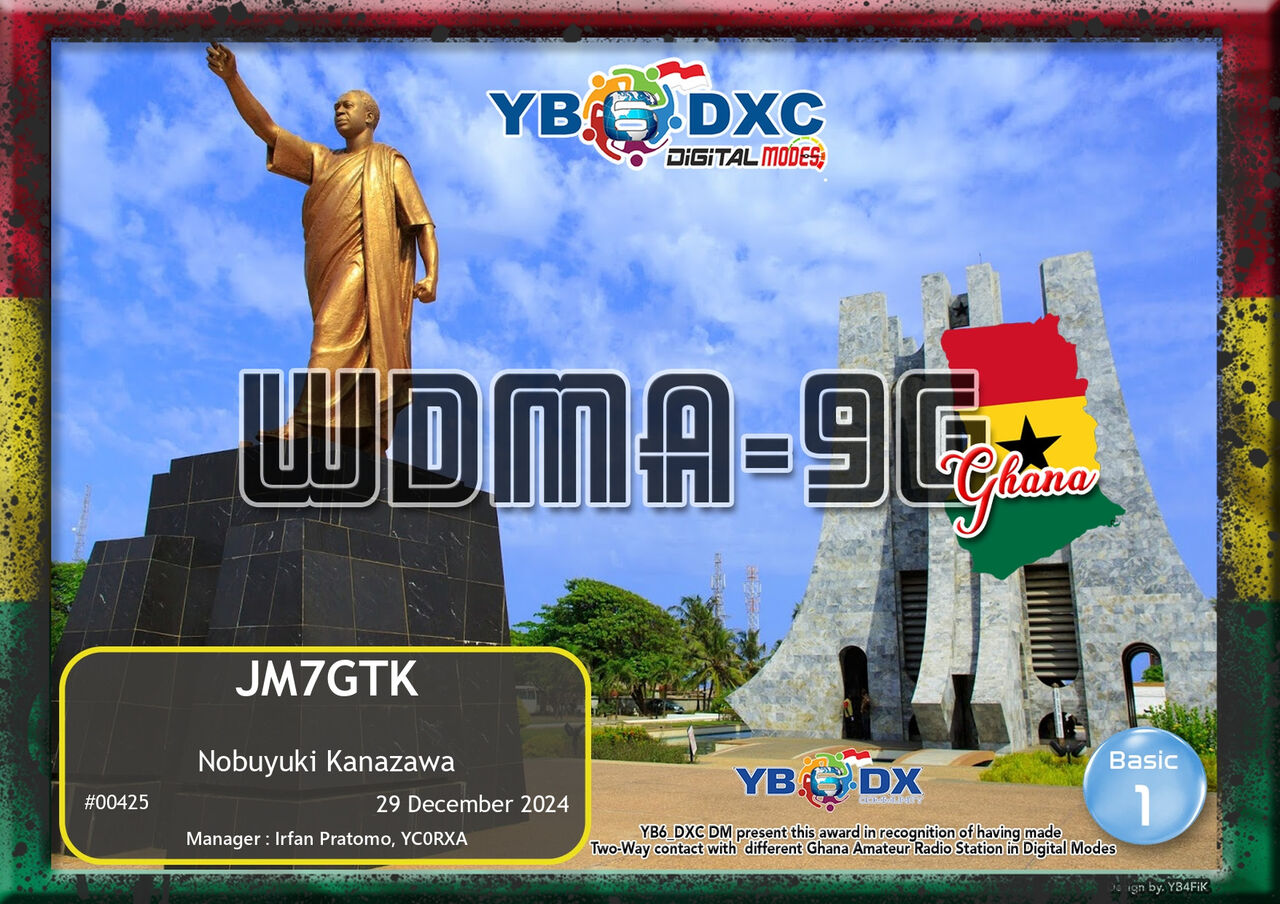 WDM-9G (GHANA AWARD) : JM7GTK まい あわど