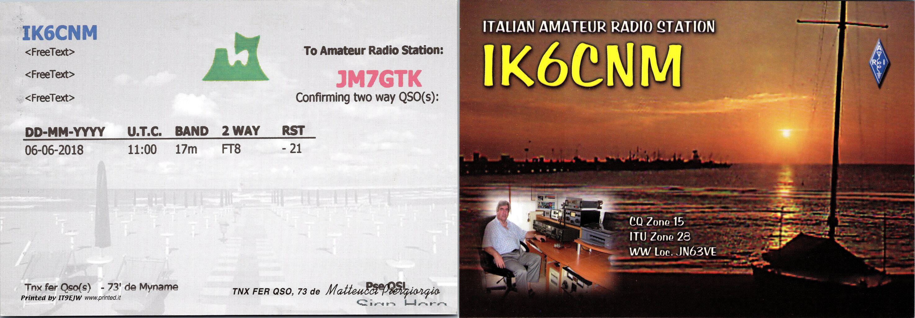 ITALY : JM7GTK まい かど