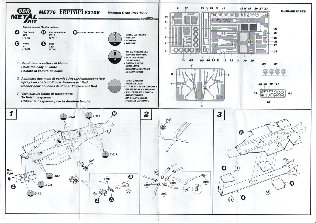 BBR Ferrari F310B その1 : 五十肩モデラーの気まぐれ製作記（スケールモデル編）
