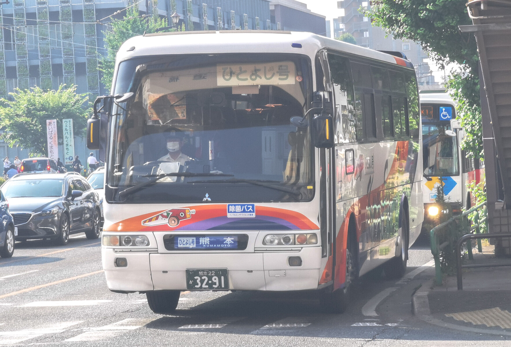 産交バス 熊本22か3291 : 🚌BUS画像館熊本🚏県内のバス及び私鉄でクレジットカード等のタッチ決済を2025年3月上旬より開始。全国共通 ...