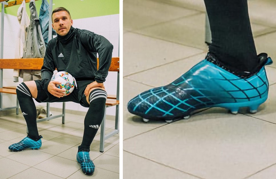 ポドルスキがアディダスGLITCH19を着用！(F50+SKIN) : Kohei's BLOG サッカースパイク情報ブログ