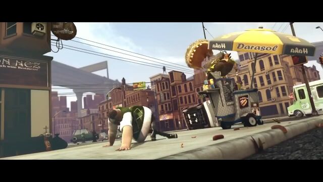 人類に牙を剥いたハンバーガーを描いたスプラッターCGアニメーション Hambuster