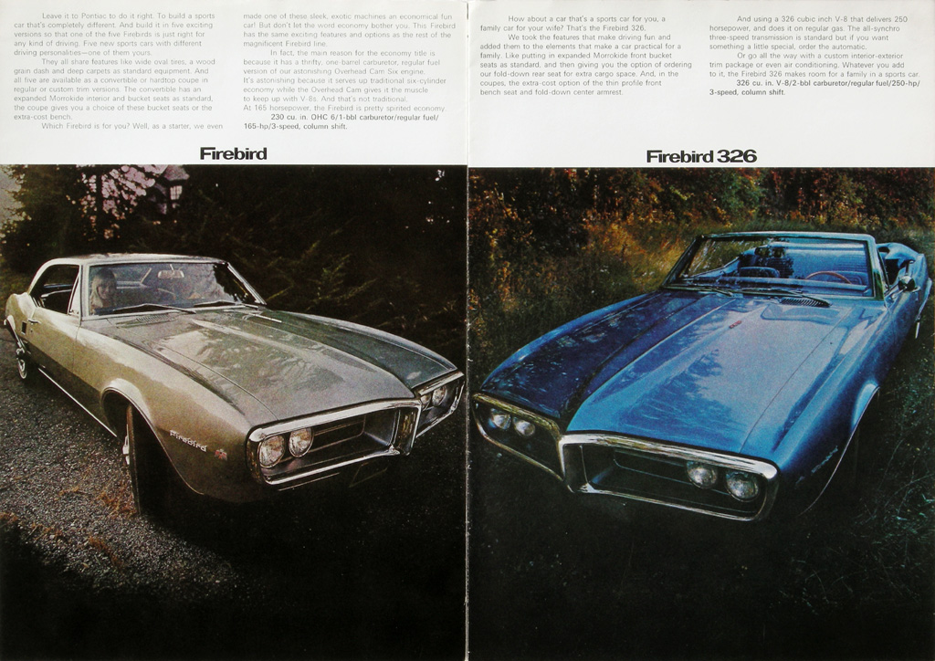 PONTIAC FIREBIRD : ☆ BEAUTIFUL CARS OF THE ’60s +1
