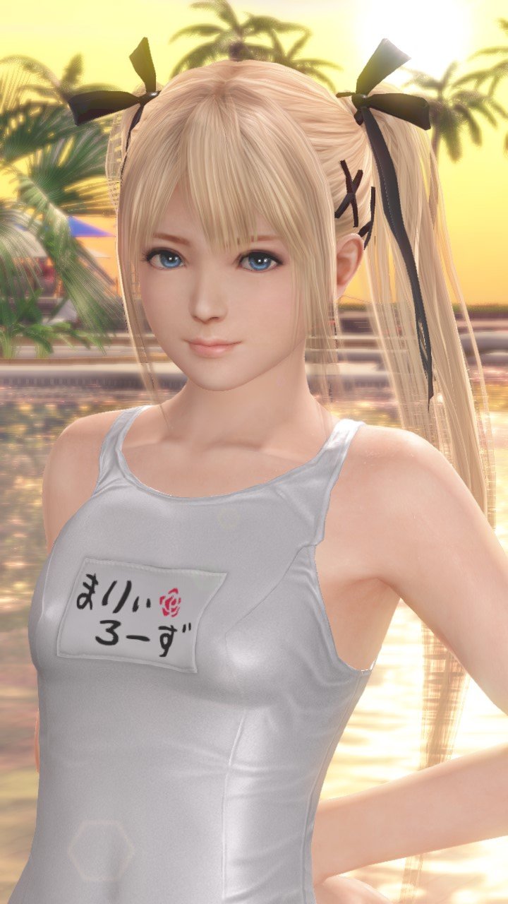 【DOAXVV】名前入り [白スク水]のマリー・ローズ : DOAX VV エロバレー ひたすら撮影画像