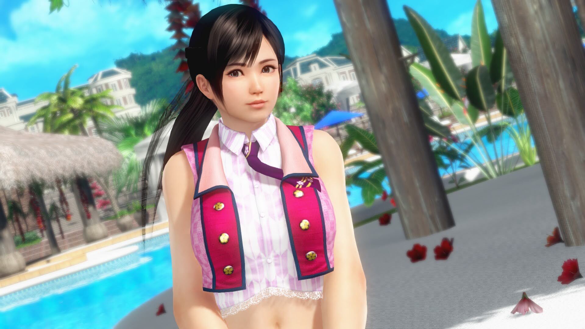 DOA アイドル風水着 こころ 桜色ハーモニー バッグまだかなーポーズ : DOAX VV エロバレー ひたすら撮影画像