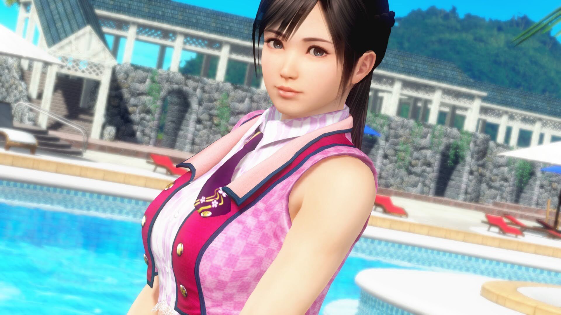 DOA アイドル風水着 こころ 桜色ハーモニー バッグまだかなーポーズ : DOAX VV エロバレー ひたすら撮影画像