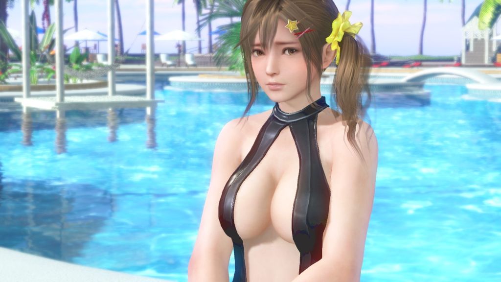 エロセクシーなパックリ黒水着 ほたか DOAXVV : DOAX VV エロバレー ひたすら撮影画像