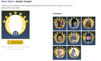 銀河の英雄アバター作成ツール : Star Wars Galaxy of Heroes スター・ウォーズ／銀河の英雄 攻略・考察