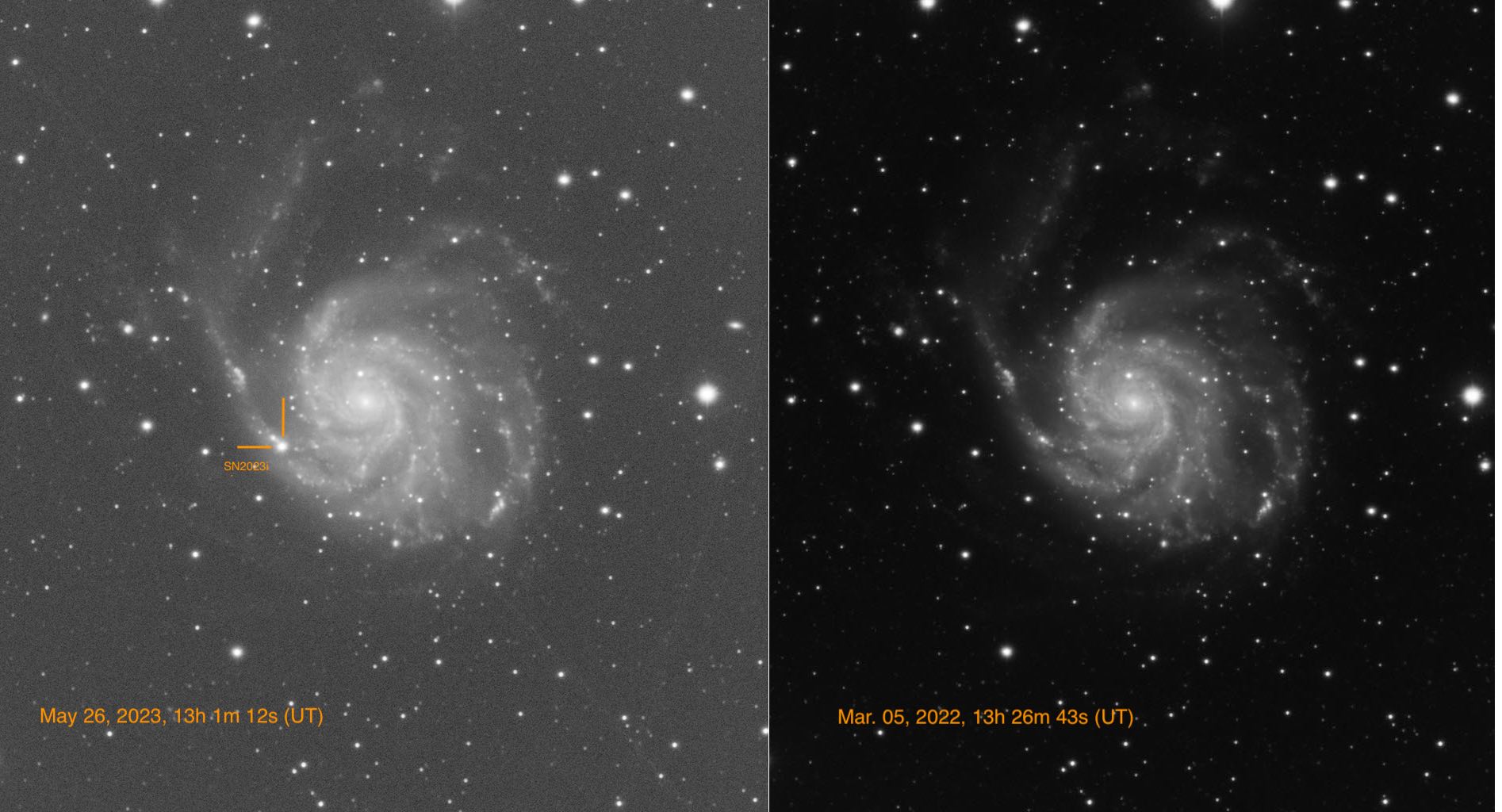 M101 超新星SN2023ixf ー 5月26日夜の観測 : 持続可能な天体趣味 (SAA)