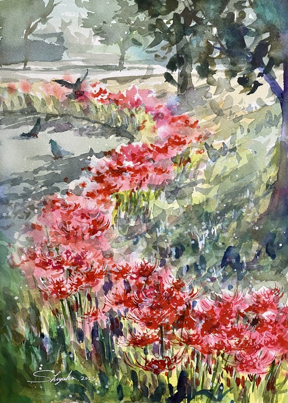 小さな水彩画 ロンドン3部作 - 絵画 小さな水彩画 ロンドン3部作 - 絵画