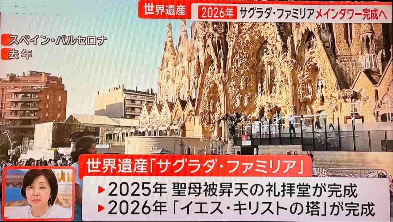 世界に目を向けグローバル GPS 京都を中心にグローカル 366 APS:スペイン サグラダ・ファミリア聖堂、2026年ついに完成 スペイン