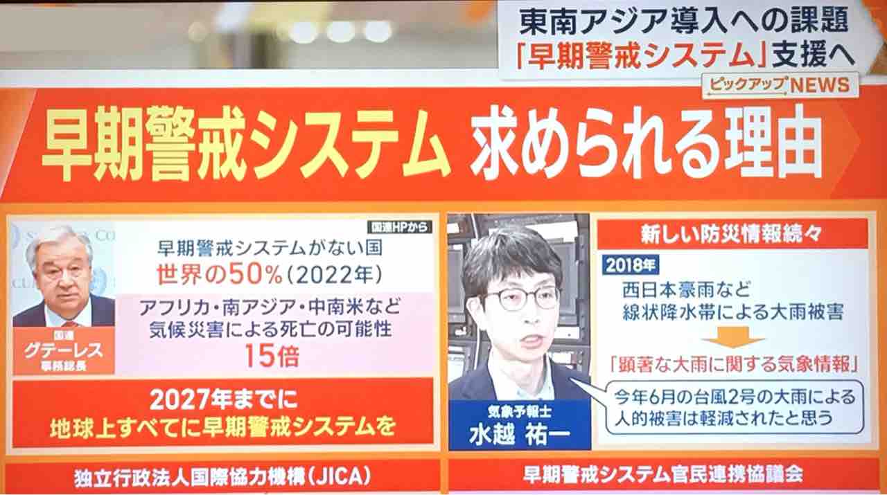 世界に目を向けグローバル GPS 京都を中心にグローカル 366 APS:東南アジア 災害の「早期警戒システム」 東南アジアで導入へ 環境省(ASEANの半数以上に)