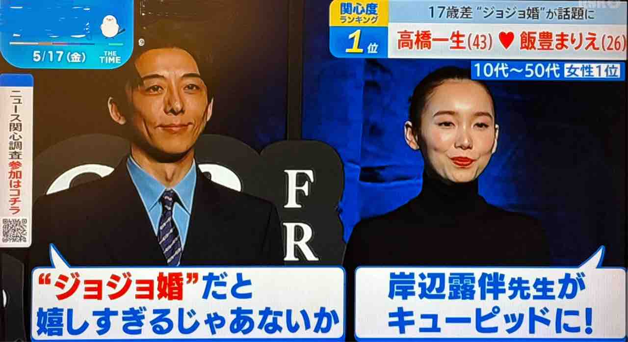 世界に目を向けグローバル GPS 京都を中心にグローカル 366 APS:TBS宇賀神メグアナ、「THE TIME，」で高橋一生と飯豊まりえの結婚を祝福「我々、ジョジョファンも本当にうれしいです」