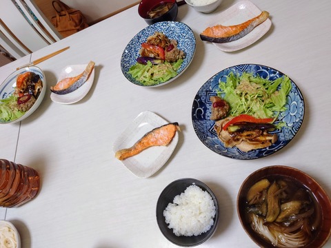 vol 3054 M`sキッチン「豚の生姜焼きとナスとタマネギと茗荷汁のソーメン」 : suzudon