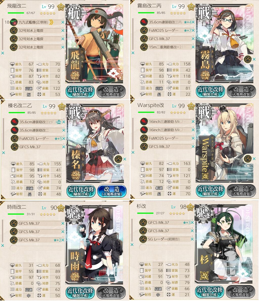 【艦これ】25秋 E5-4甲戦力ゲージ4 削り : 臼猫のお腹ねこパンチ