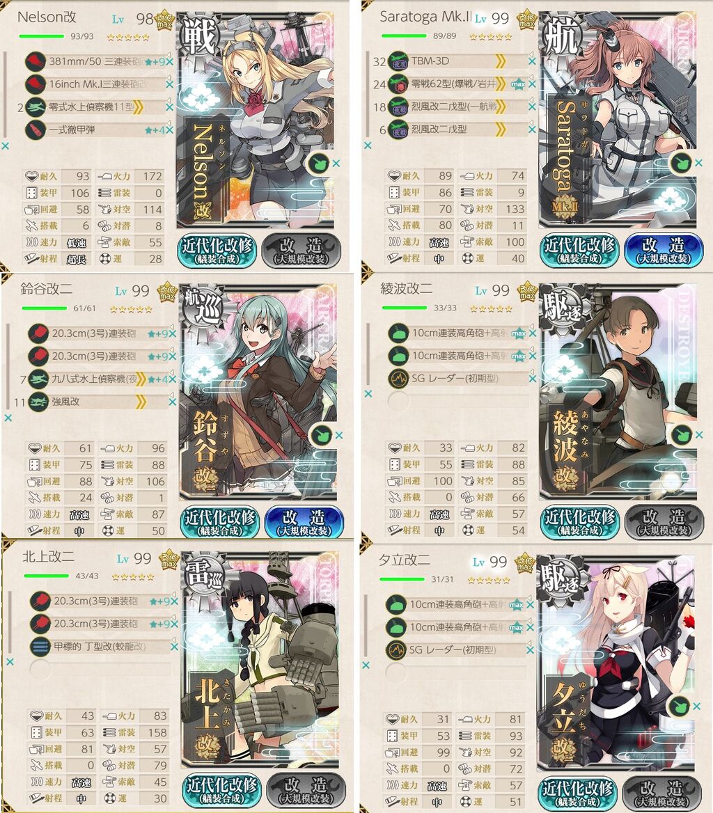 【艦これ】中部海域 6－2 MS諸島沖 : 臼猫のお腹ねこパンチ
