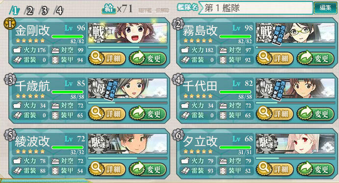 艦これ 2017夏イベ E4甲 ゲージ2本目突破 : 臼猫のお腹ねこパンチ