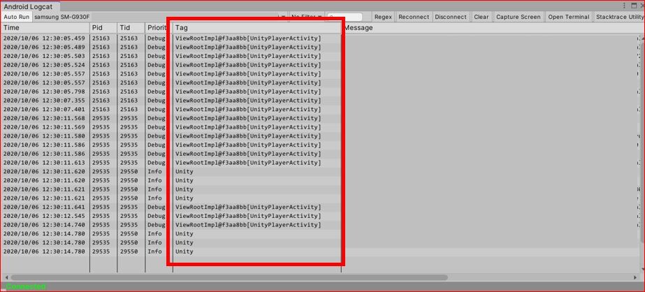 【Unity】Logcatの使用法（Android Logcat機能説明） : Lab 7 in Singapore