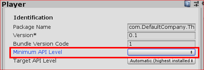 【Unity】Player Settingにて既に設定済みだったMinimum API Levelが表示されない : Lab 7 in ...