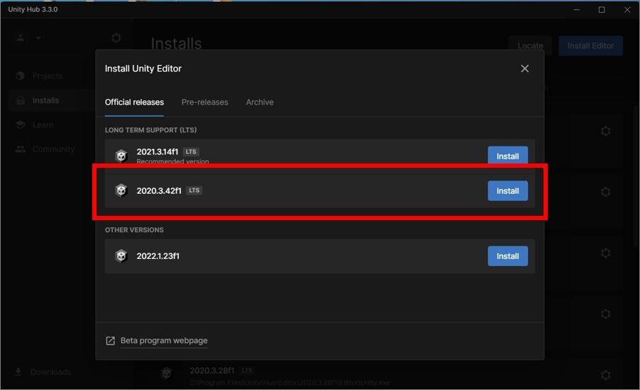 【Unity】Unityのインストールを失敗して、Moduleの追加ができない時の解決法 : Lab 7 in Singapore