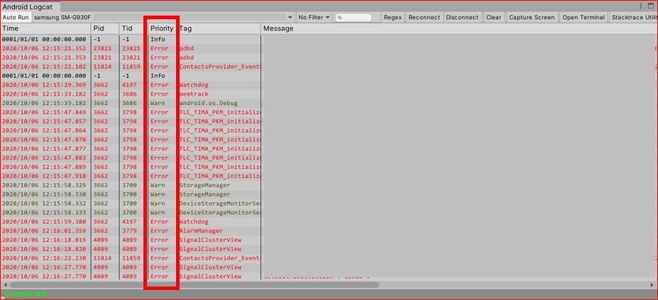 【Unity】Logcatの使用法（Android Logcat機能説明） : Lab 7 in Singapore