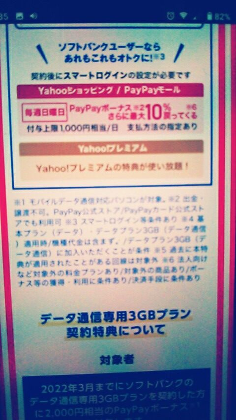 paypayがかなりオトク！ソフトバンク3GBデータ専用プラン申し込みました。 : ホンマに住めば都、なんやろか？