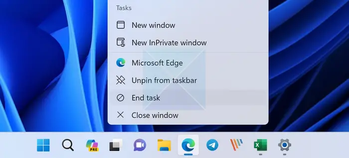 Cách hiển thị End Task trong Menu ngữ cảnh trên thanh tác vụ của Windows 11 : lasenorahenのblog