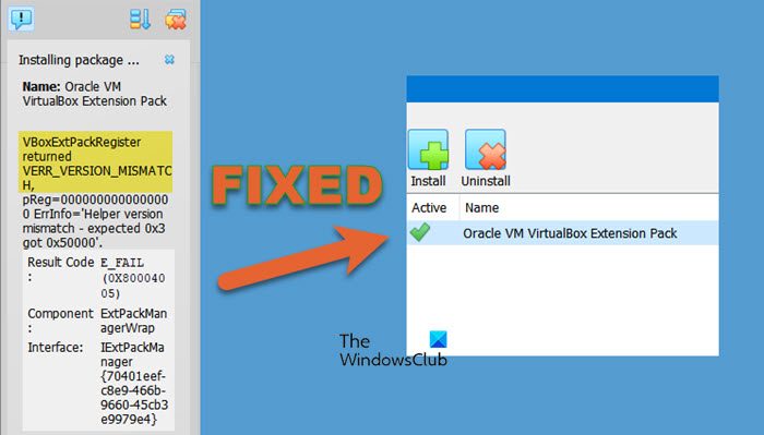 VBoxExtPackRegister が VirtualBox で VERR_VERSION_MISMATCH を返しました : lasenorahenのblog