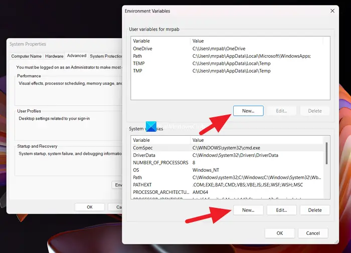Biến môi trường không hoạt động trong Windows 11 : lasenorahenのblog