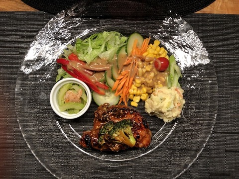 【Fitnessteller/豚ロース肉のソテー、焼肉のたれで】10月25日のごはん : LA VIE EN ROSE in der Schweiz