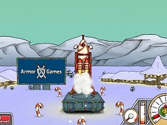 ロケット発射アクション Into Space 3: Xmas Story：フラシュ 無料ゲーム