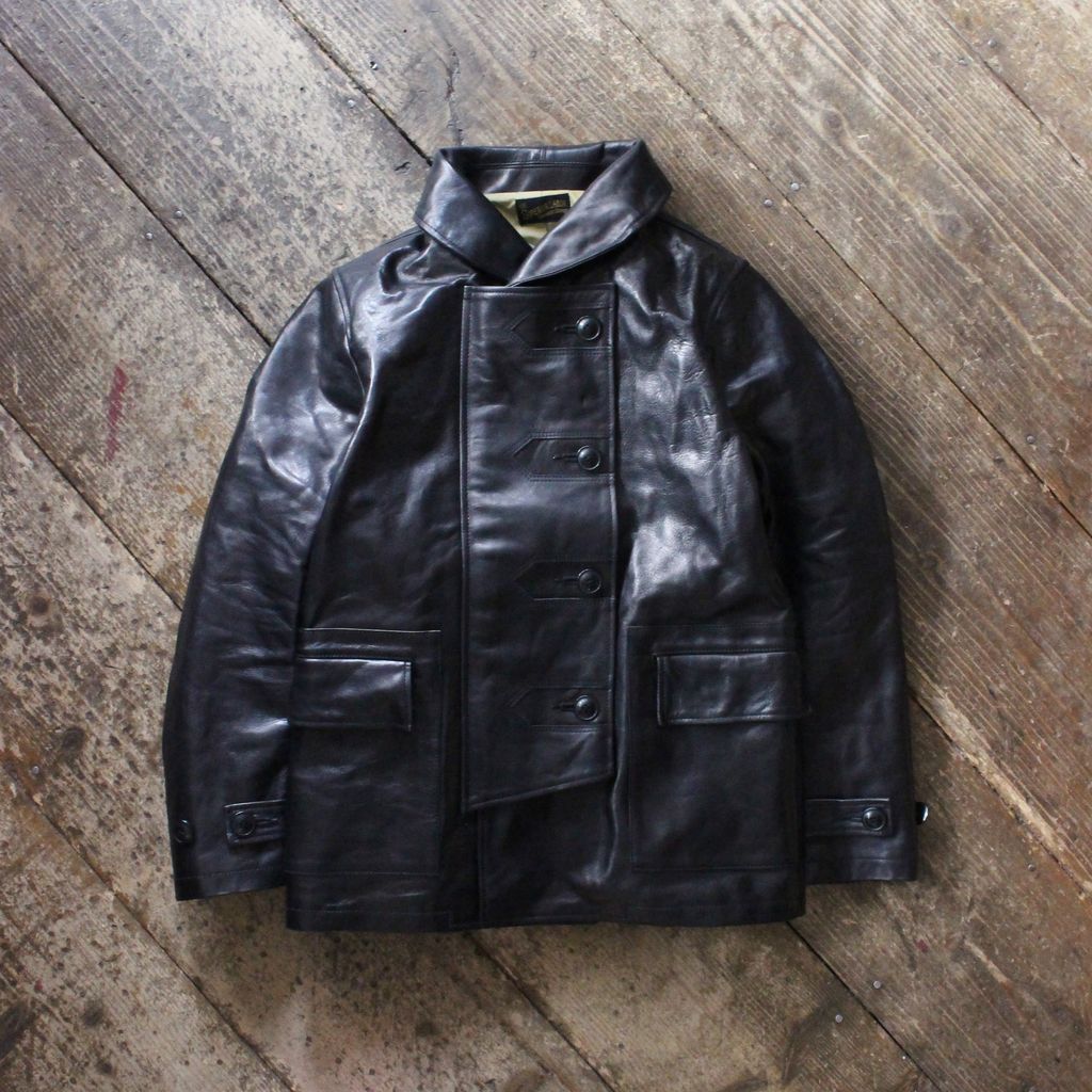 The Superior Labor "Fisherman Leather Jacket" (Black) : Local's only
