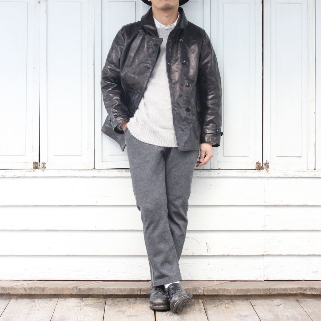 The Superior Labor "Fisherman Leather Jacket" (Black) : Local's only