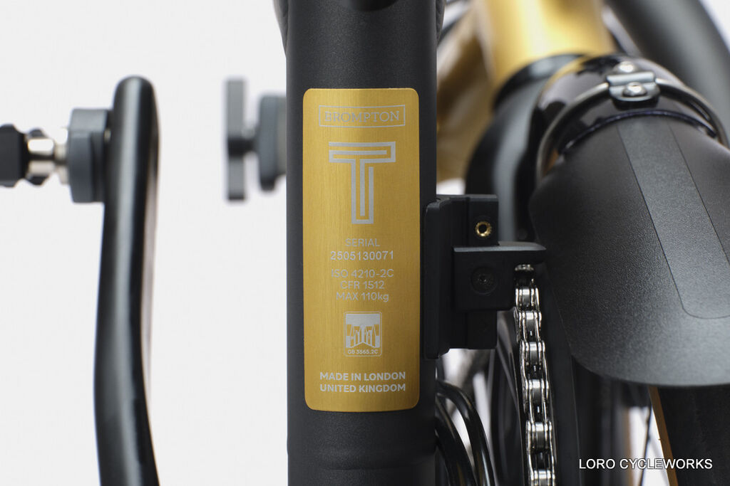 LORO CYCLE WORKS : 【SPECIAL EDITION】BROMPTON T Line Ceratech Black andGold