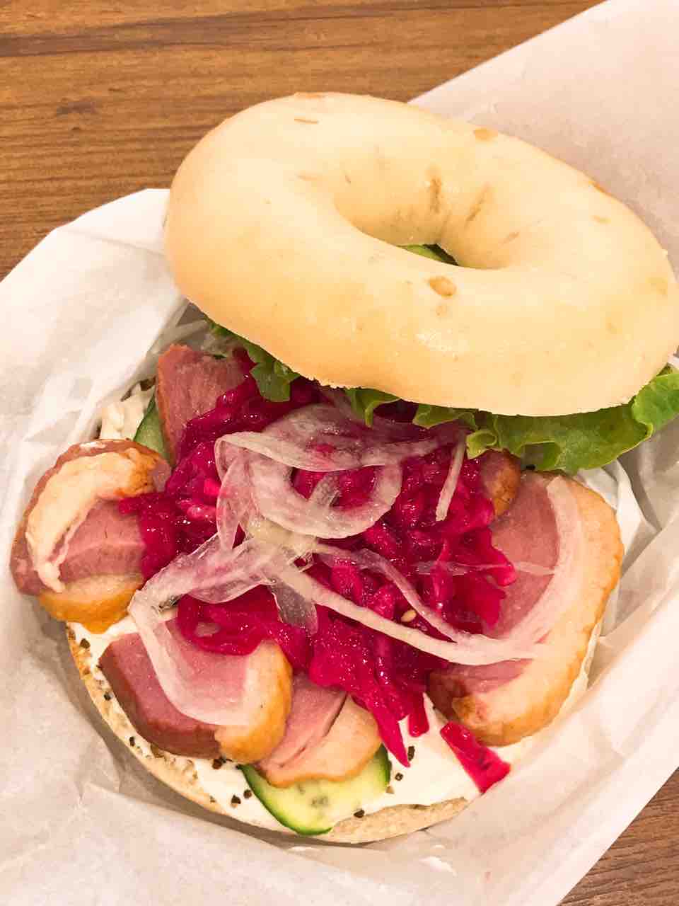 Love☆Bagel : 合鴨と北海道マスカルポーネ（BAGEL&BAGEL）