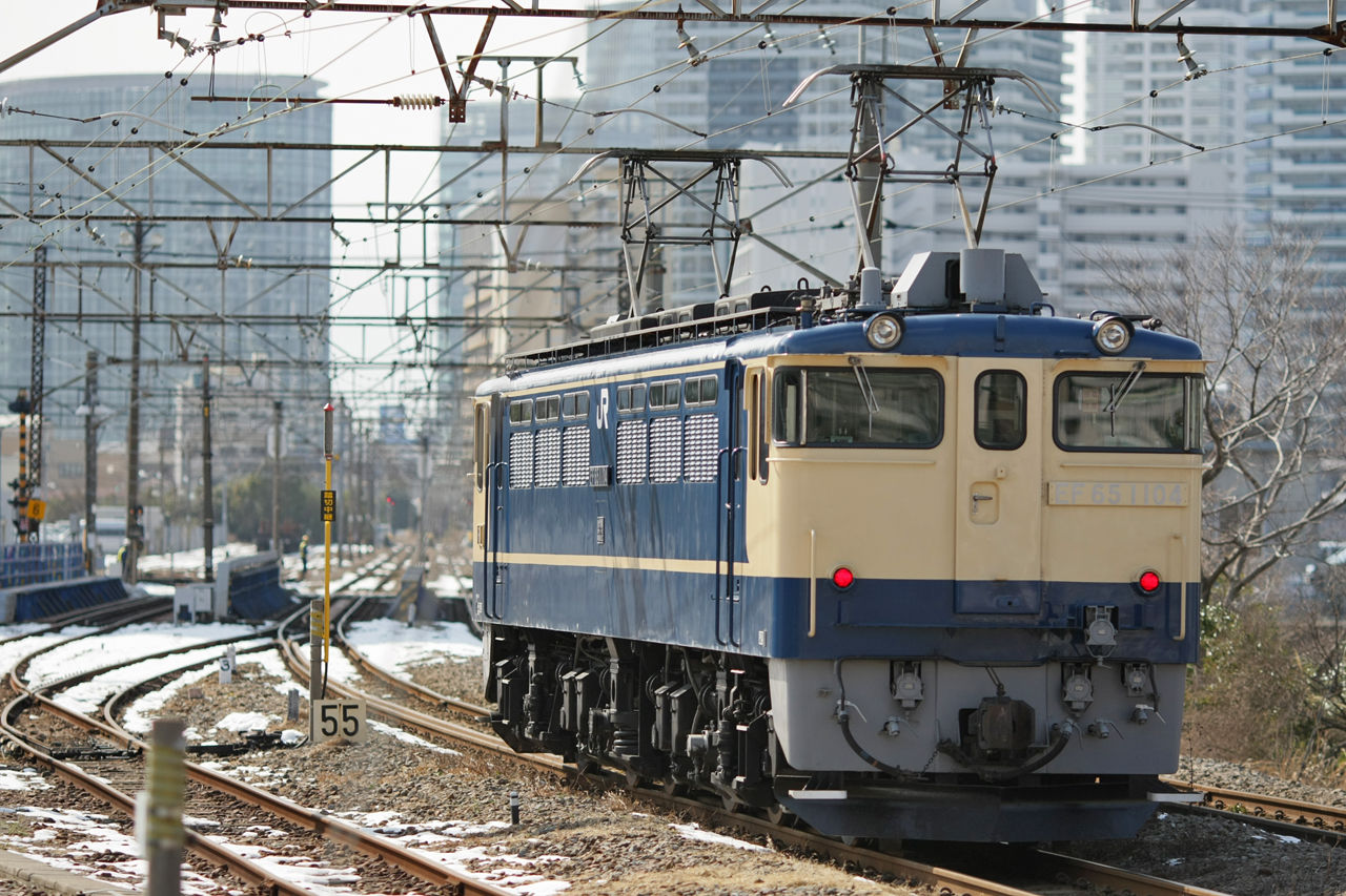 ハンドリング訓練中の「EF65-1104」。 : 今日のおしゃしん