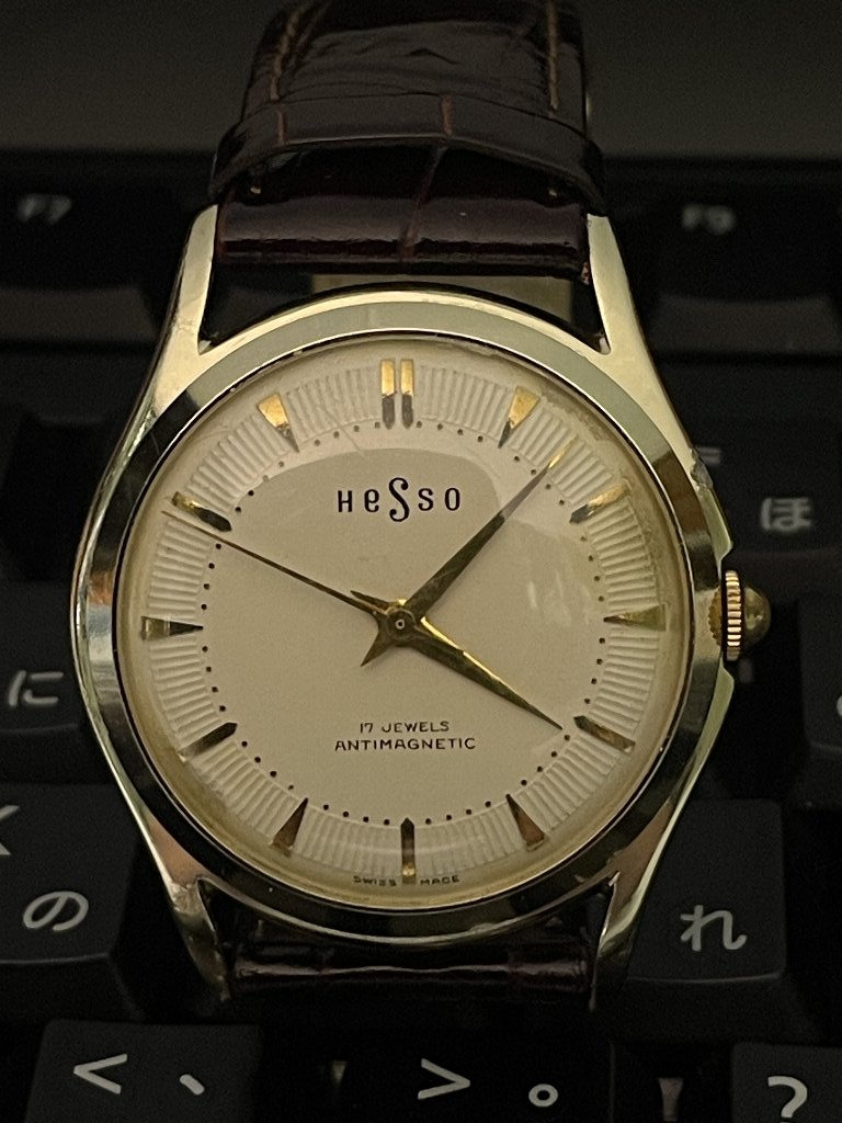 HESSO 17Jewels Antimagnetic (1950～60年前後） : 僕と猫と時計と・・・徒然なるままに・・・