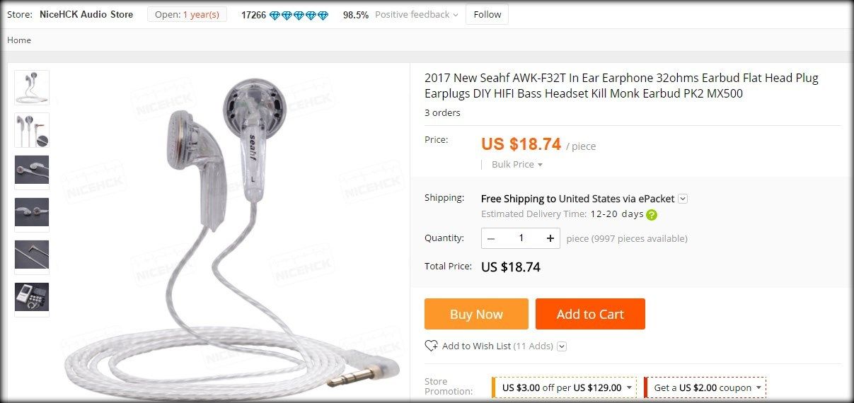 maboroshi : 落書き：気になるearbudsとか NICEHCK EB200,Seahf AWK-F32T,Yinyoo DIY ...