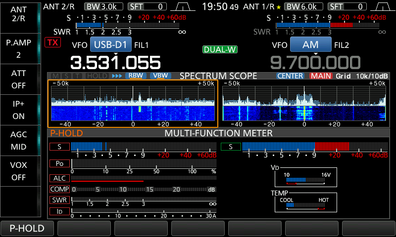IC-7610のデュアルワッチ機能 : MacとBCLと無線の時間