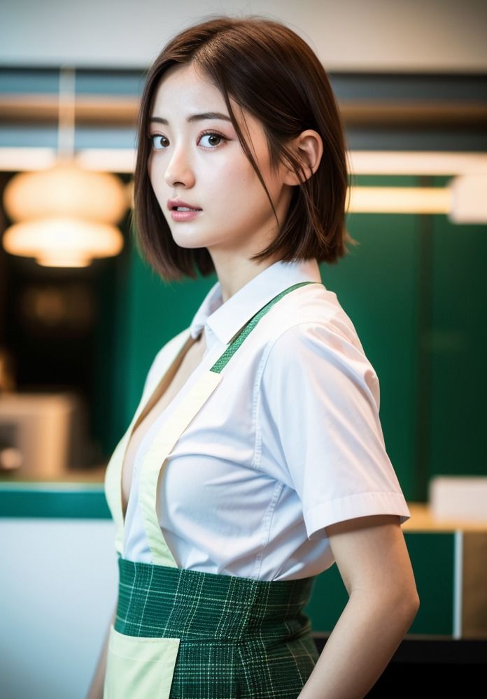 [AI画像][はむすたー美女団]セクハラ店長の絶倫ピストンでハメ倒されるカフェバイト美女 : AI美少女・グラビア専門 - AIタラレバワールド