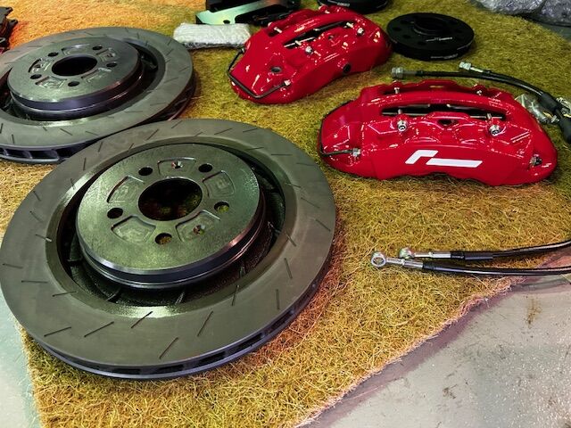 Racingline STAGE 2 'EVO' PERFORMANCE BRAKE KIT（4POTモノブロック＆1Pハイキ ...