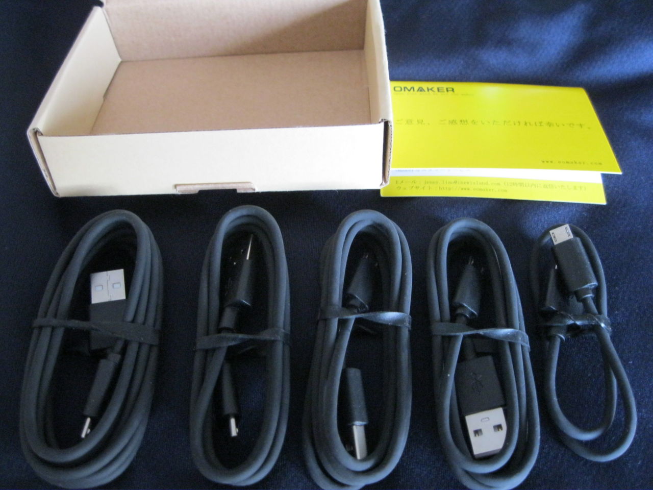 スマホあれこれw:OMAKER(オーメーカ)社のAndroid対応 micro usb充電ケーブル 5本セットレビュー - livedoor Blog（ブログ）