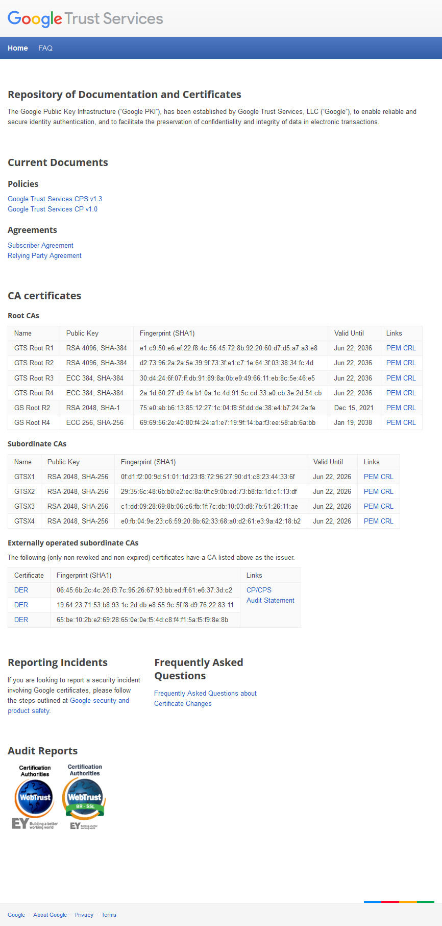 チミンモラスイ！ : 「Google Trust Services」 by Google