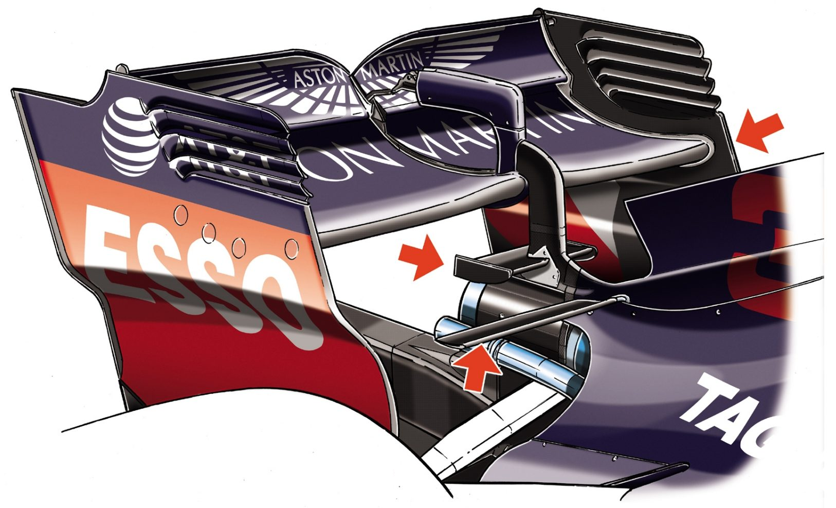 レッドブルRB14：リア・ウィング - F1モナコGP : F1通信