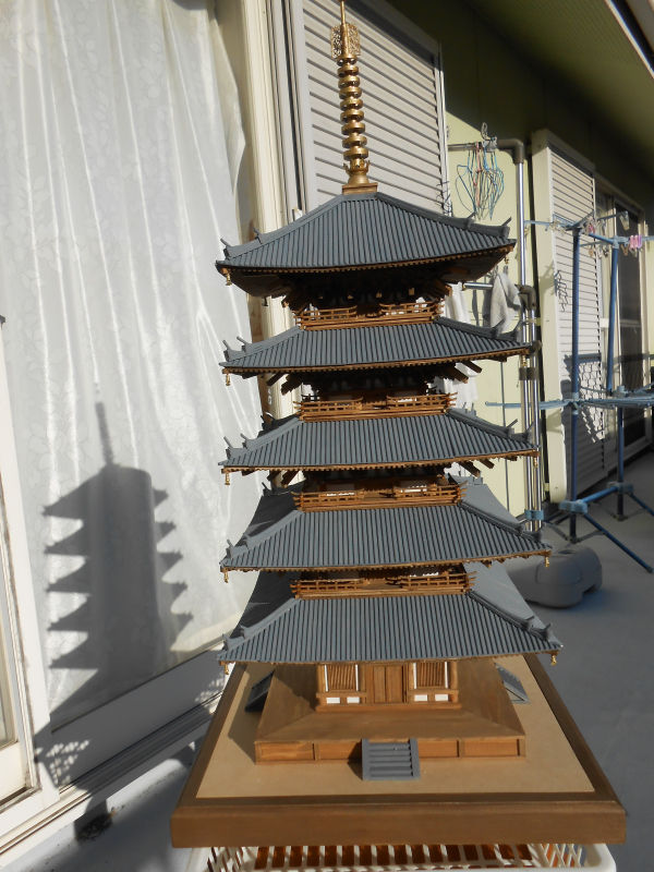 興福寺 五重塔(ウッディジョー)完成⑨ : ペーパークラフト三昧 興福寺 五重塔(ウッディジョー)完成⑨ : ペーパークラフト三昧